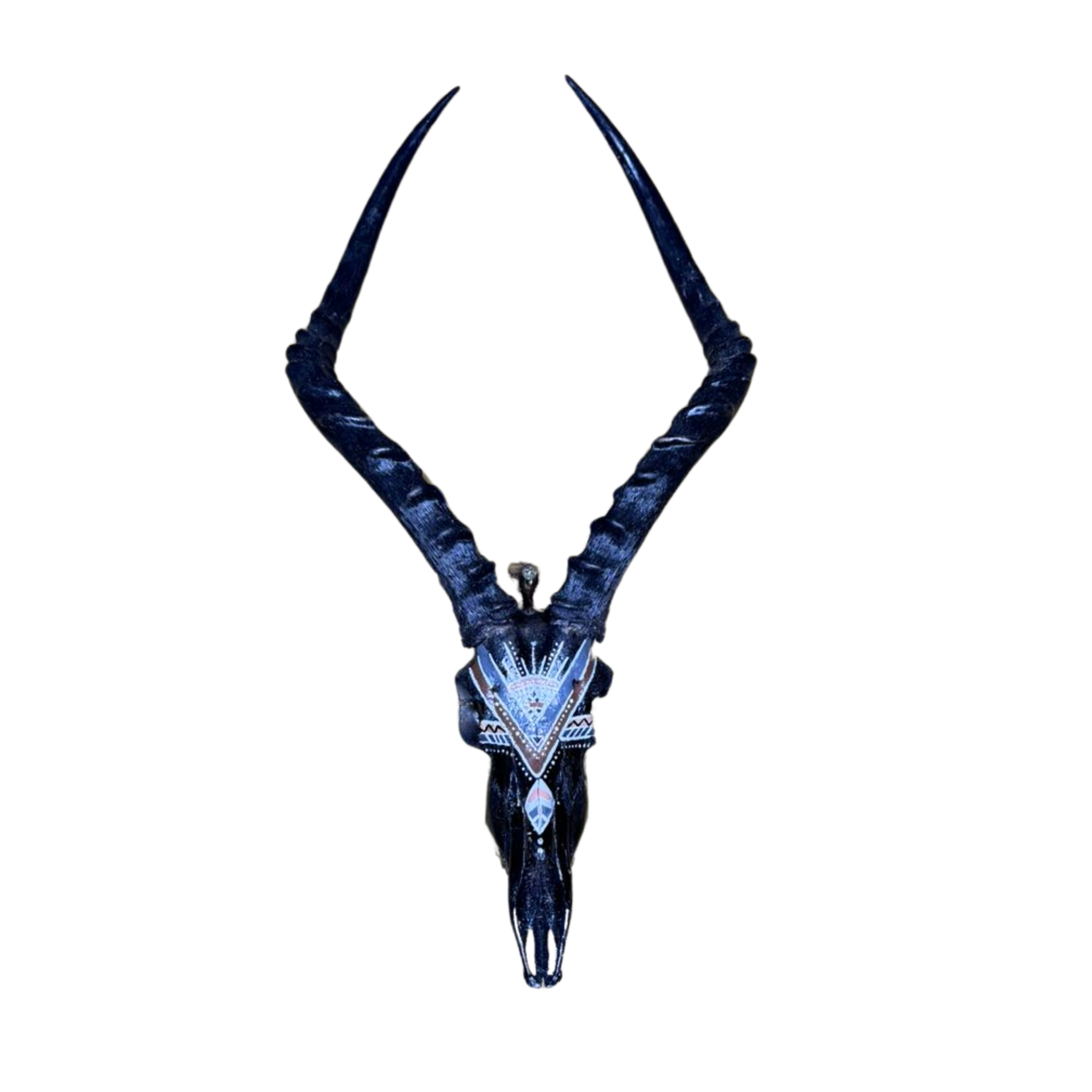Tribal Painted Impala Skull