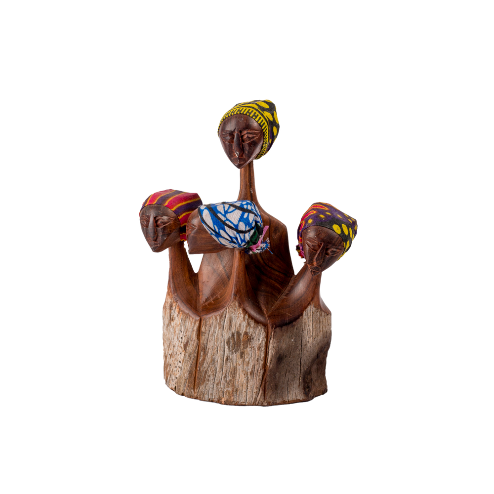 Makonde Tribe Carved Sandalwood Figures