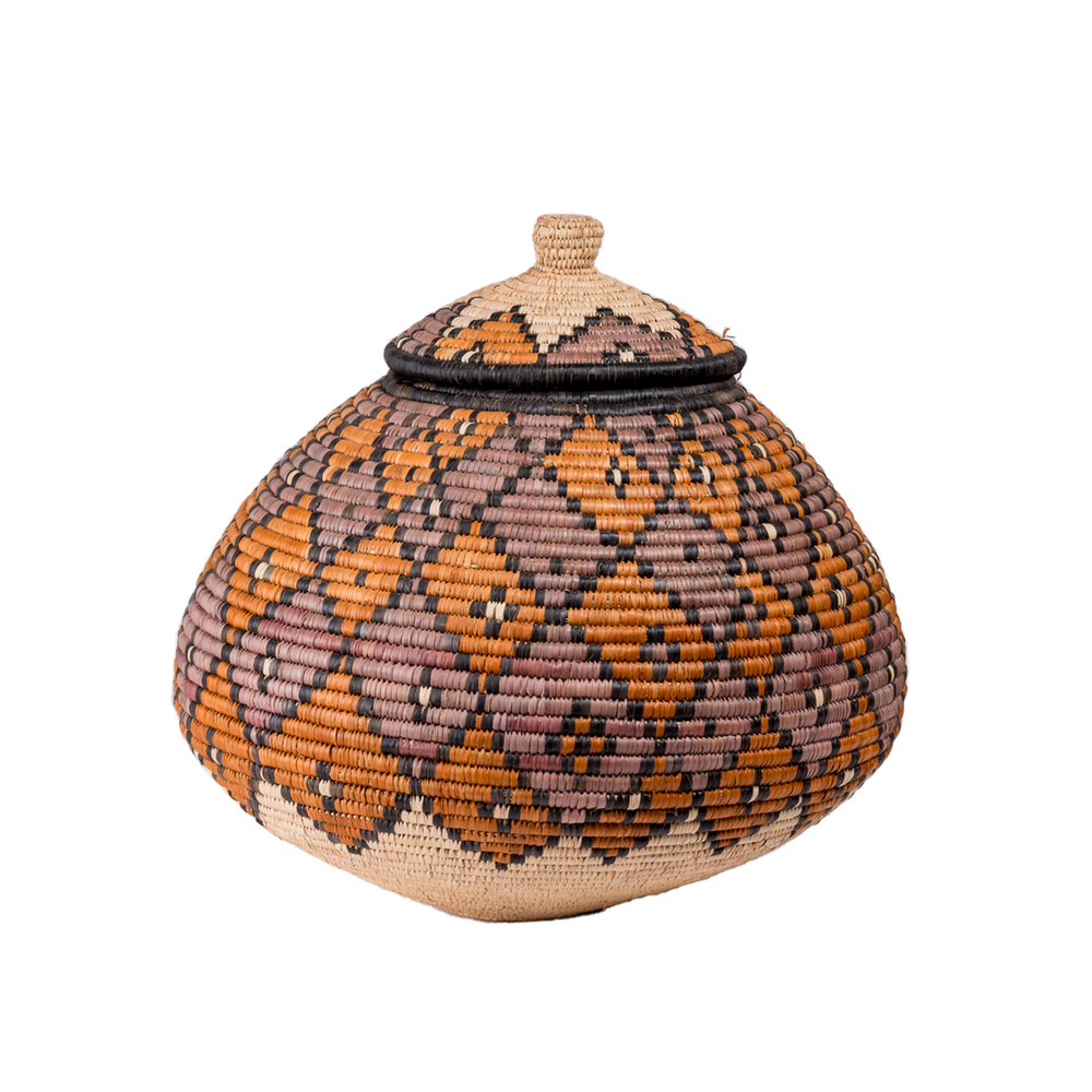 Zulu Hand-Woven Reed Basket - The Fat Lady